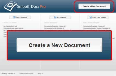Using the New Document Wizard