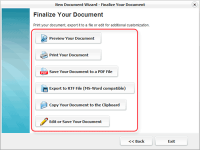 Finalizing Your Document